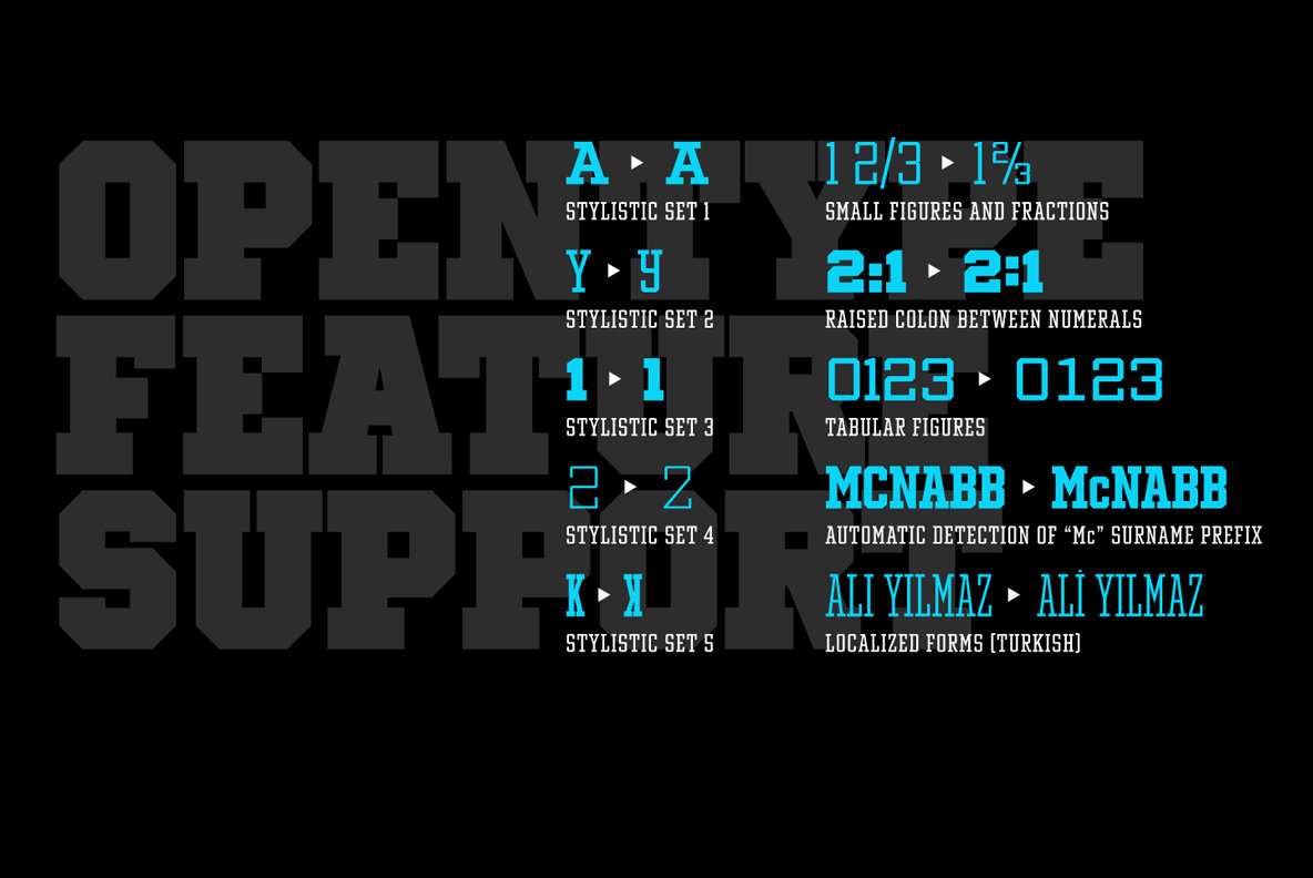 A Powerful Team Of Fonts From Sportsfonts: Winner
